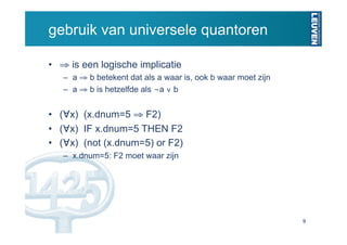 gebruik van quantoren in relationele calculus | PDF