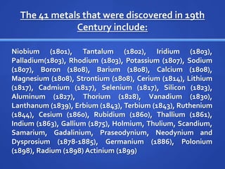 Relation between reactivity of a metal and the date it was discovered ...