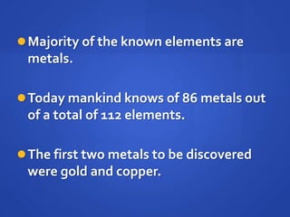 Relation between reactivity of a metal and the date it was discovered ...