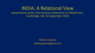 India - a Relational View | PPT