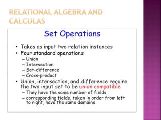 Relationl algebra and calculus | PPT