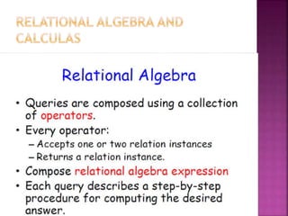 Relationl algebra and calculus | PPT