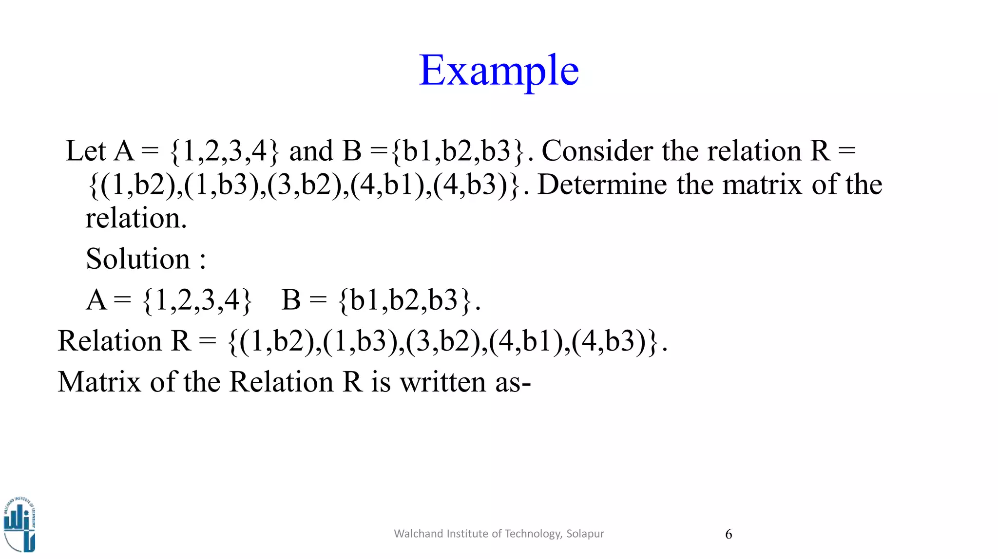 Relation matrix & graphs in relations | PDF