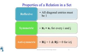Relation matrix & graphs in relations | PDF