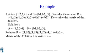 Relation matrix & graphs in relations | PDF
