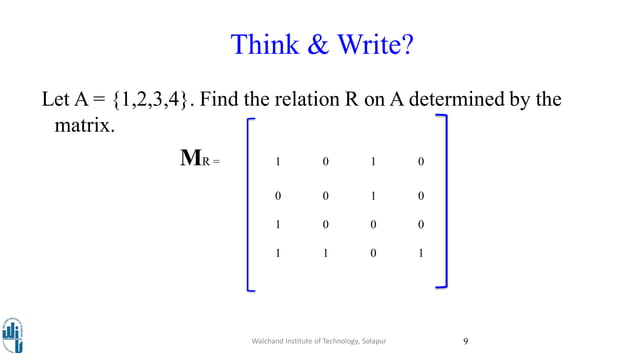 Relation matrix & graphs in relations | PDF | Physics | Science