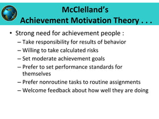 Relation of achievement motivation to success in managerial | PPT