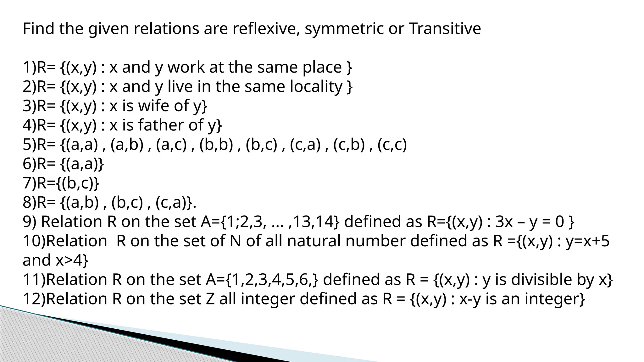 RELATION ONE SHOT.pptx presentation question answer of what | PPTX