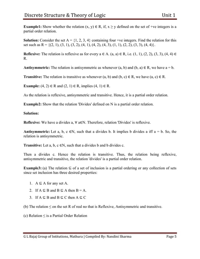 Relation in Discrete Mathematics | PDF
