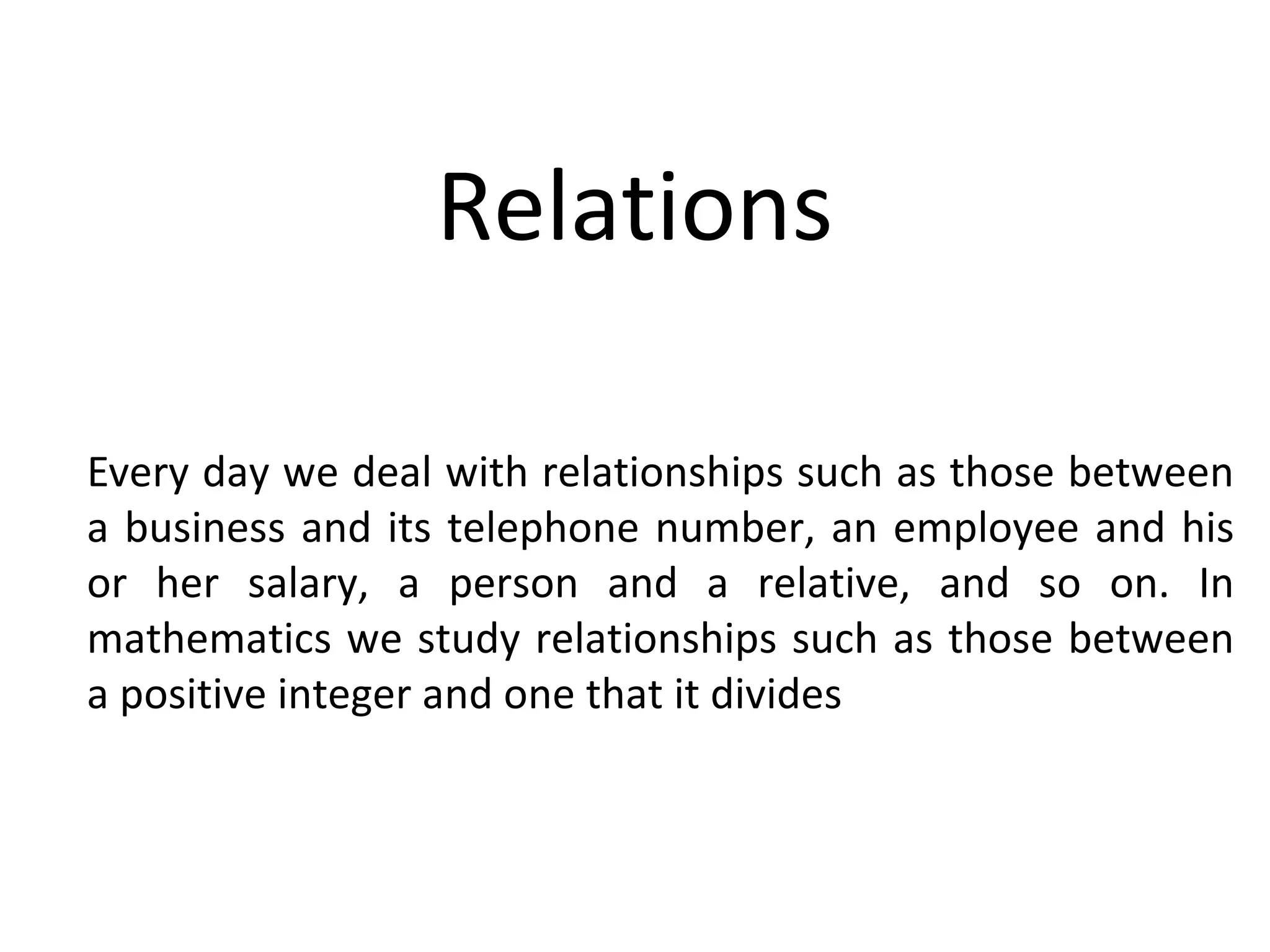 Relations | PPT