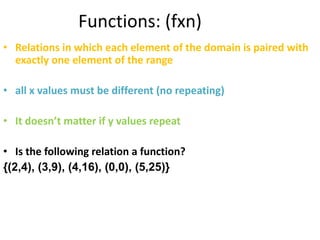 Relations and functions | PPTX