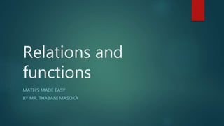 Relations and functions | PPT