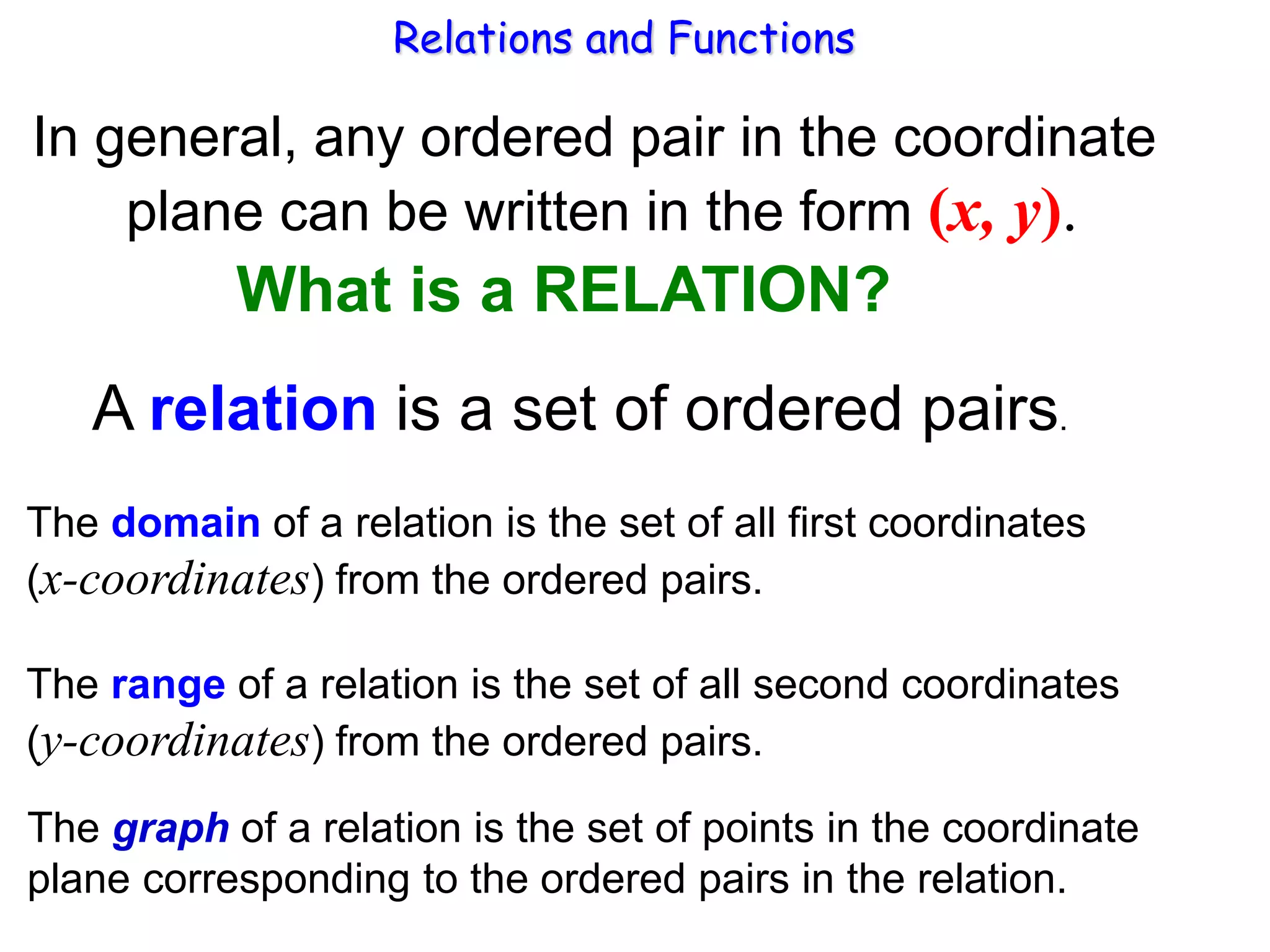 Relations and functions | PPTX
