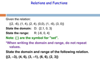 Relations and functions | PPT