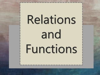 Relations and functions | PDF