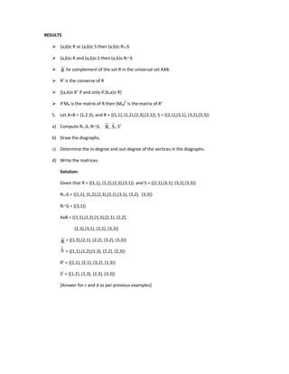 Basic concepts of relations , digraph and POSETpdf | PDF