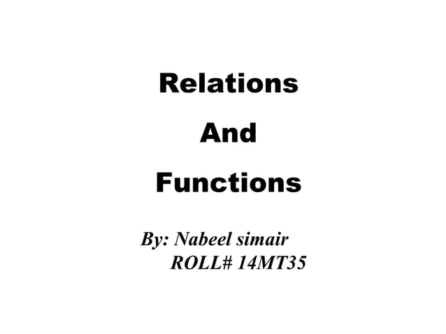 Relations and functions | PPT | Homework and Study | Education