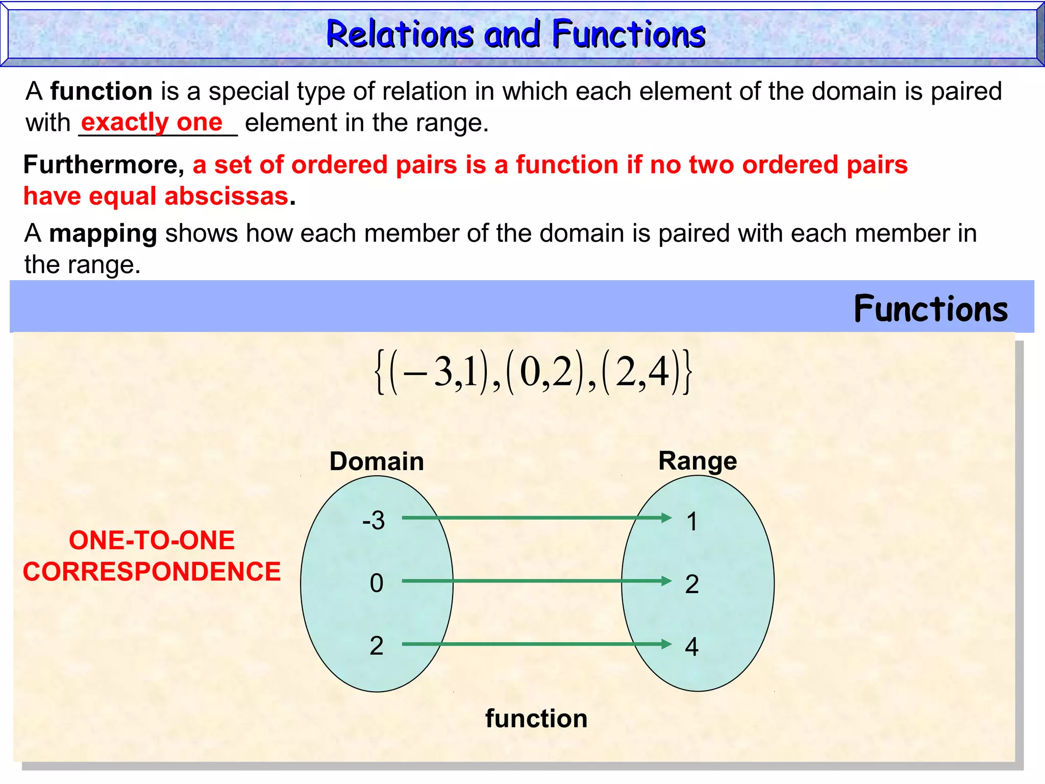 Relations and functions | PPT | Physics | Science