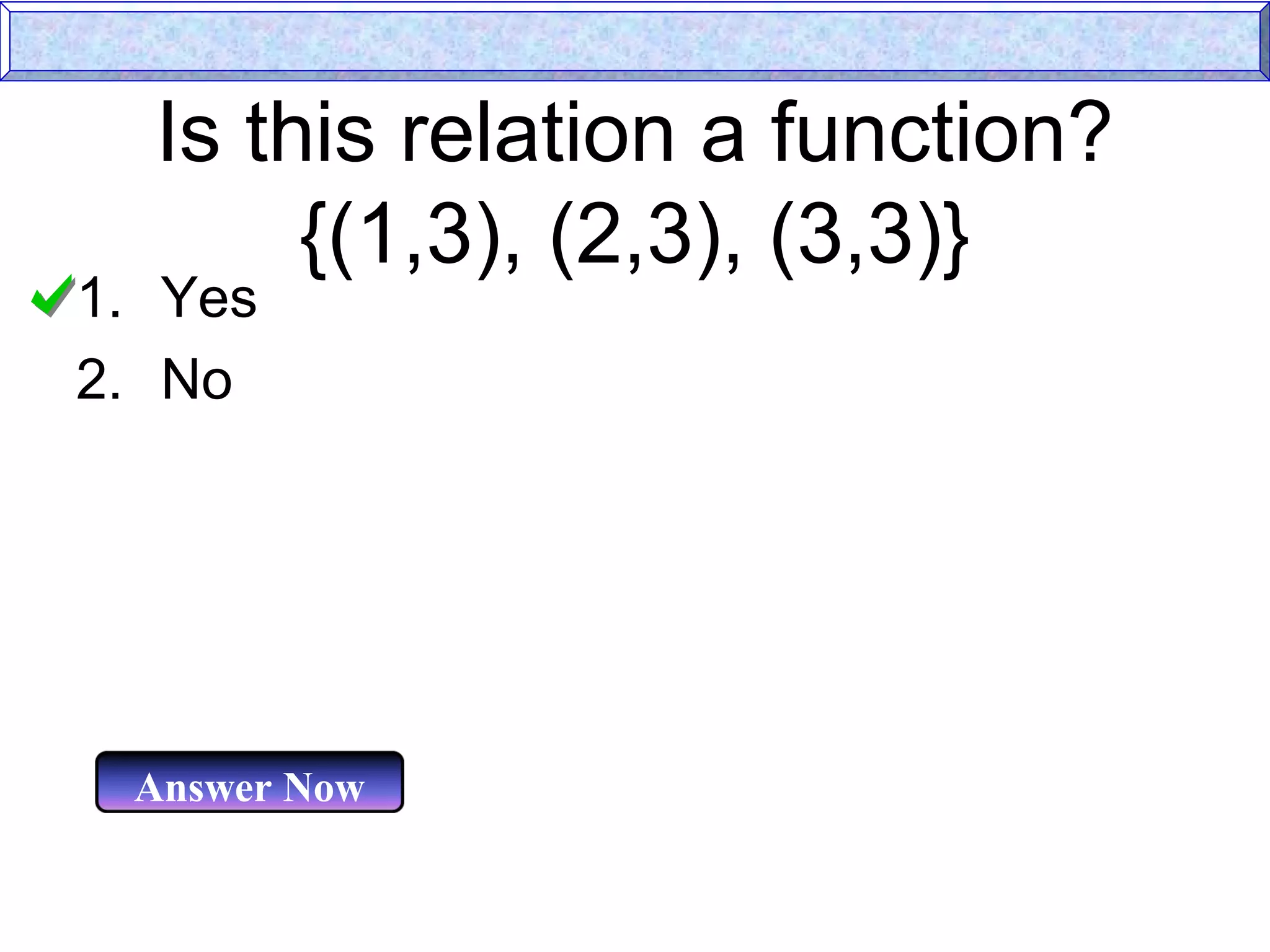 Relations and functions | PPT | Physics | Science
