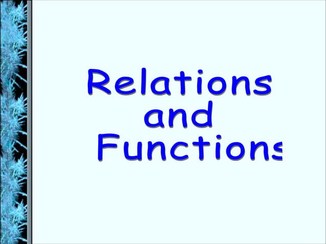 Relations and functions | PPT | Physics | Science