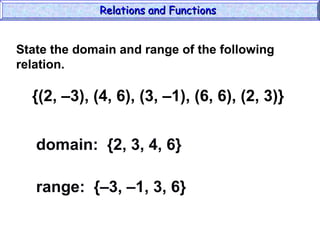 Relations and functions | PPT
