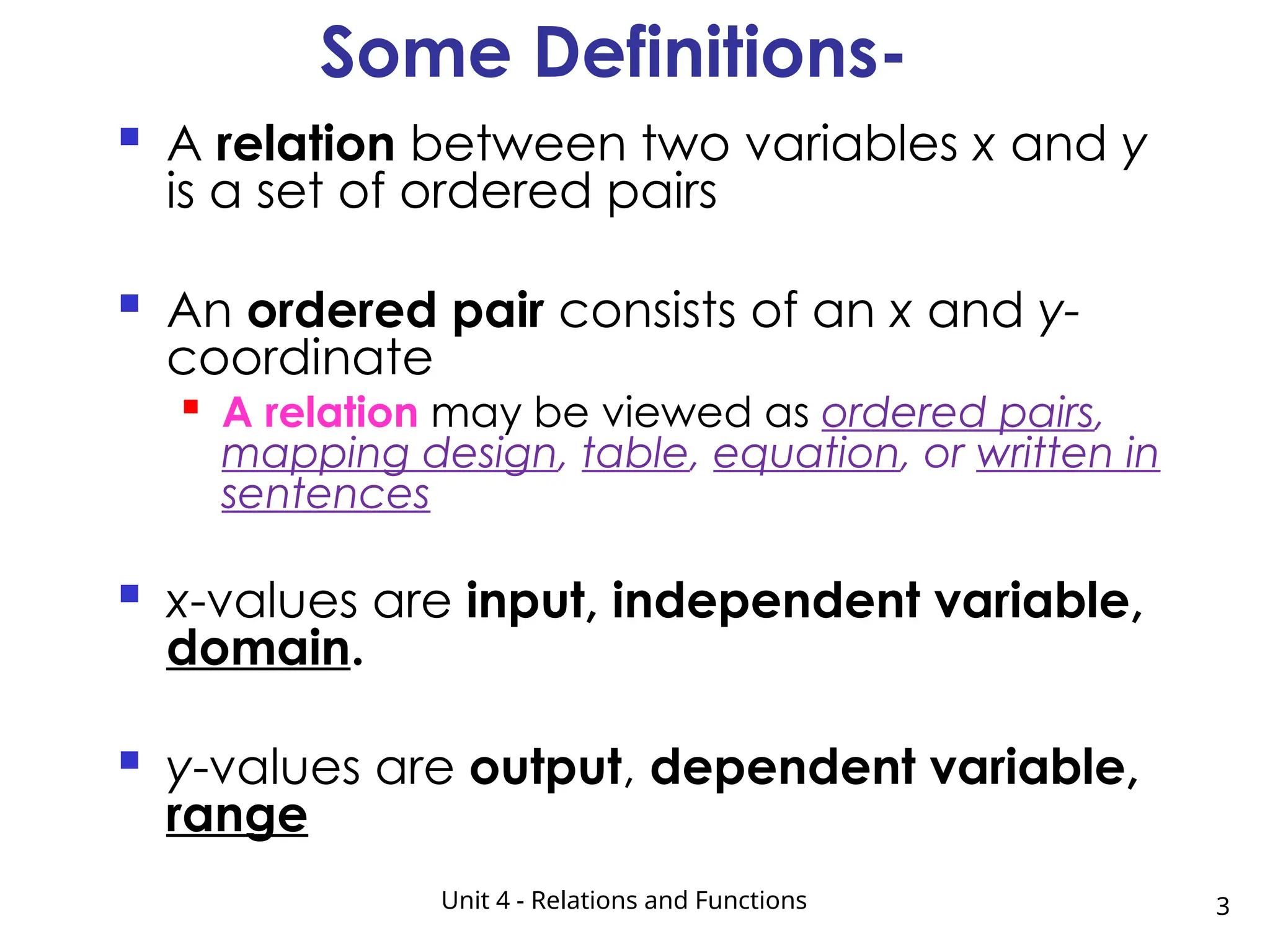 Relations and Functions Power Point Explained | PPT