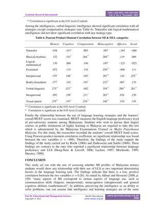 Relations between language learning strategies, language proficiency ...