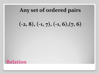 Relations & Functions | PPTX
