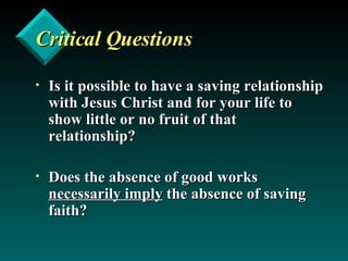 Relationship between Faith and Works (2of2) | PPT