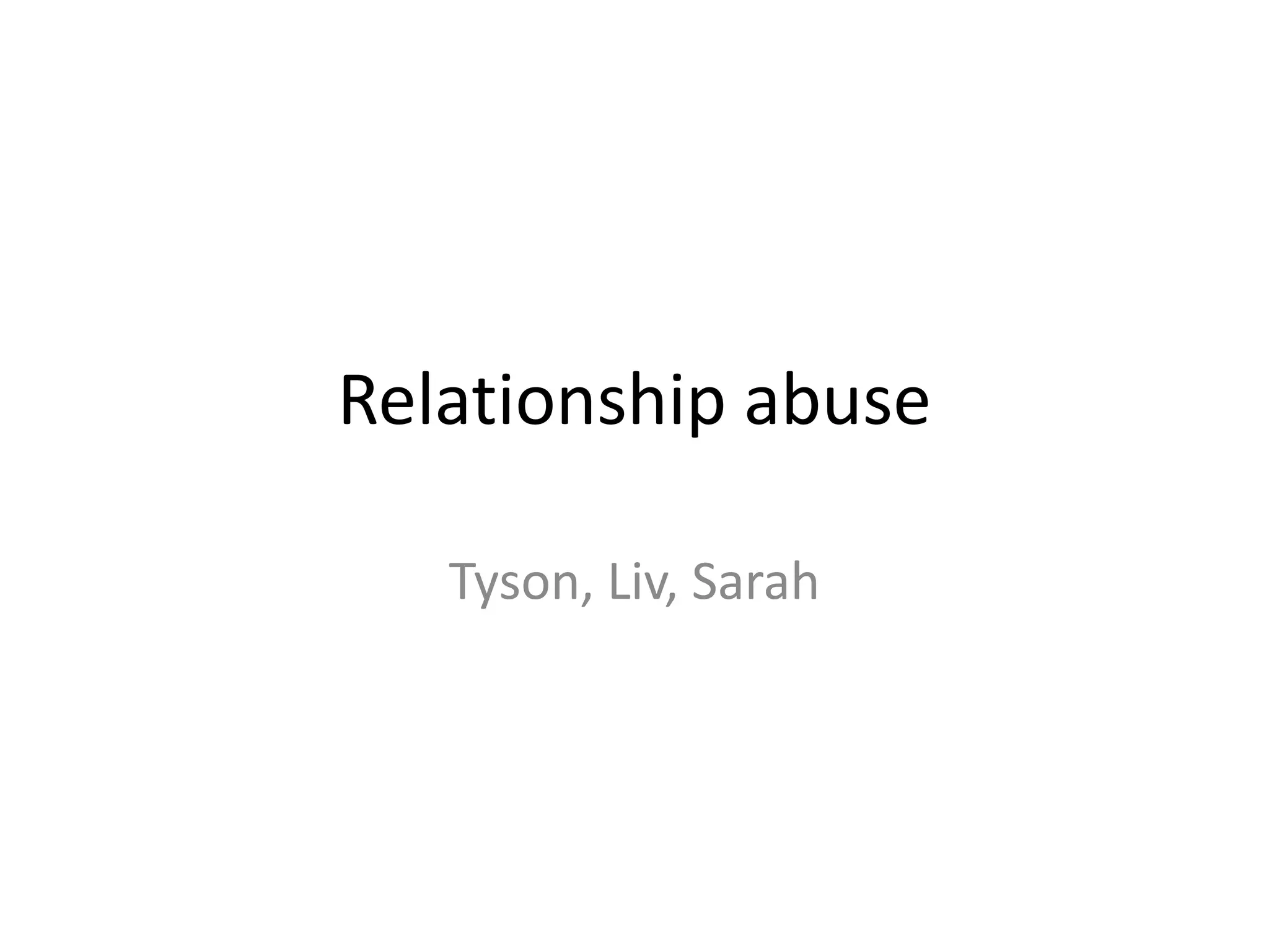 Relationship abuse | PPTX