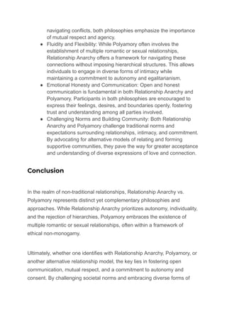 Relationship Anarchy vs. Polyamory: Understanding Two Paths to Non ...