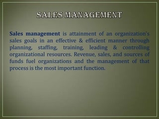 Relationship and sales management | PPTX