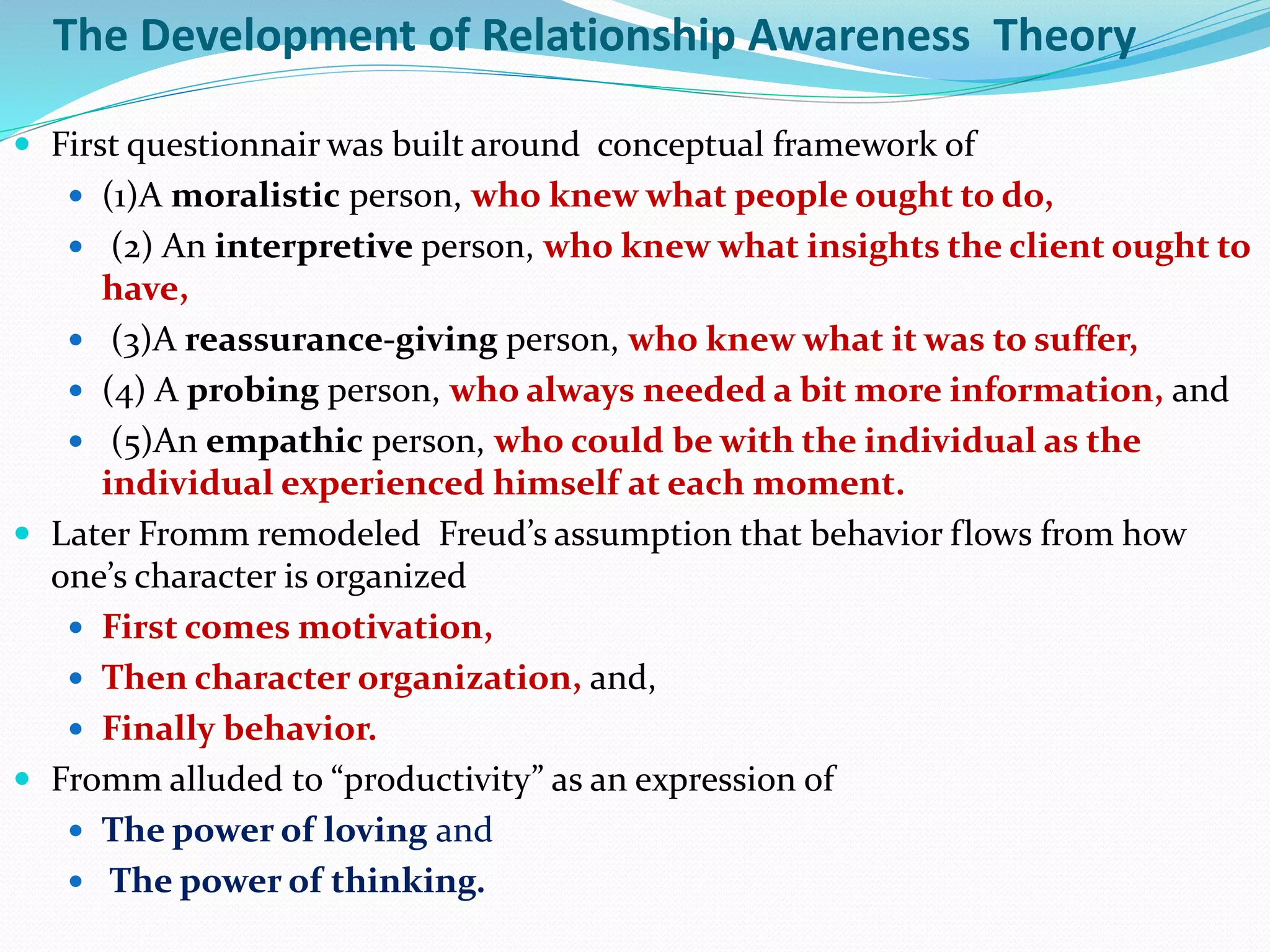 Relationship awareness theory | PPTX