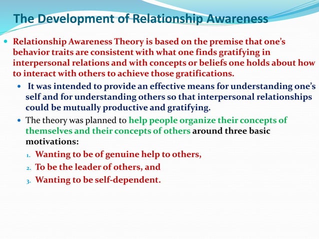 Relationship awareness theory | PPTX | Family and Relationships