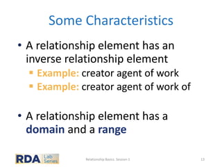 RDA Lab: Relationship Basics (Session 1) | PDF