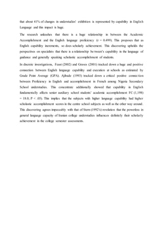Relationship between academic achievement and language proficiency | DOCX