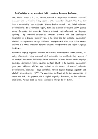 Relationship between academic achievement and language proficiency | DOCX