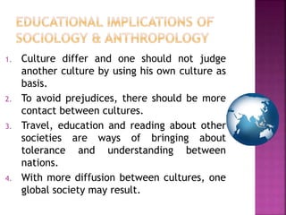 Relationship between anthropology & sociology | PPTX