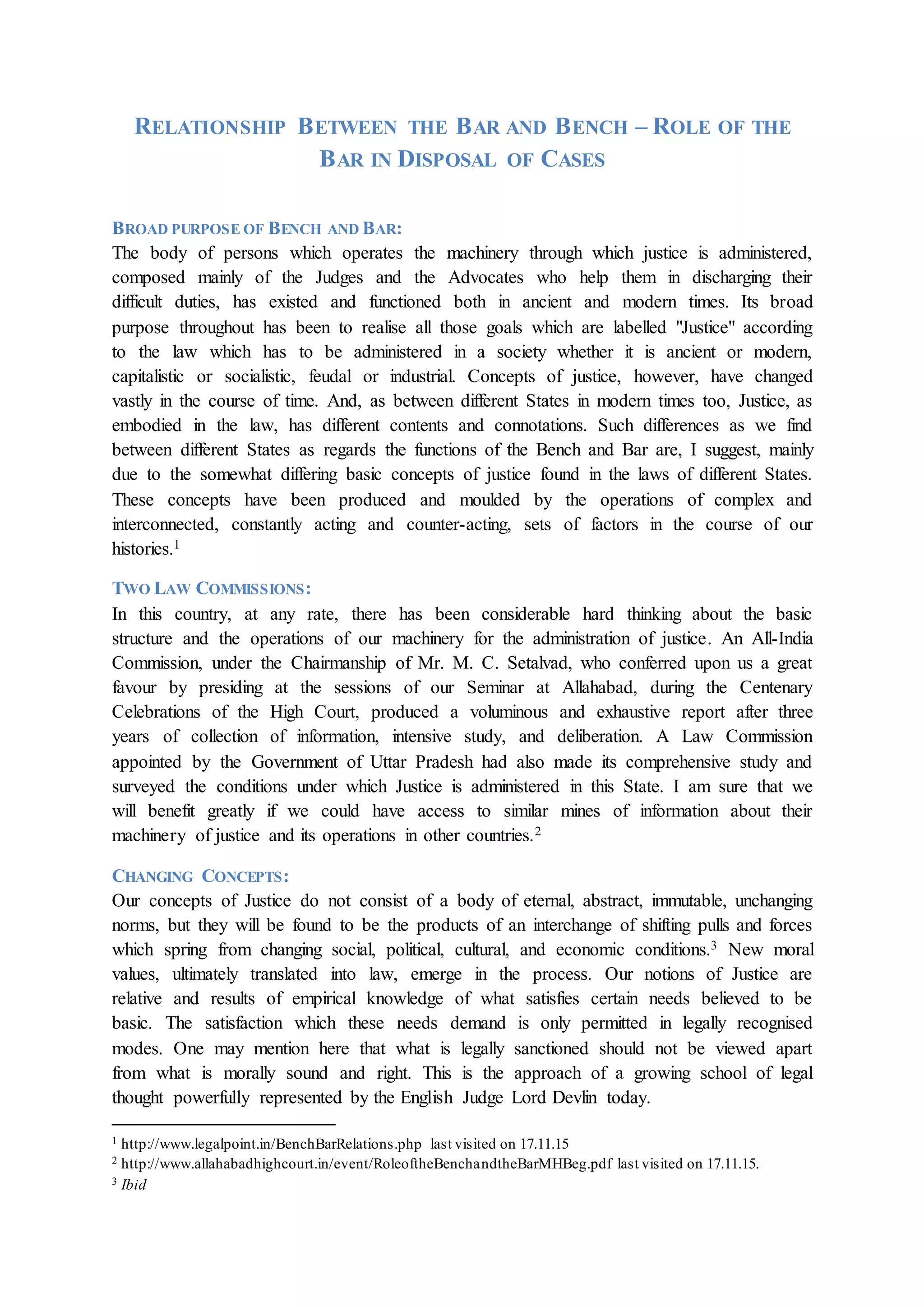 Relationship between bar and bench | DOCX
