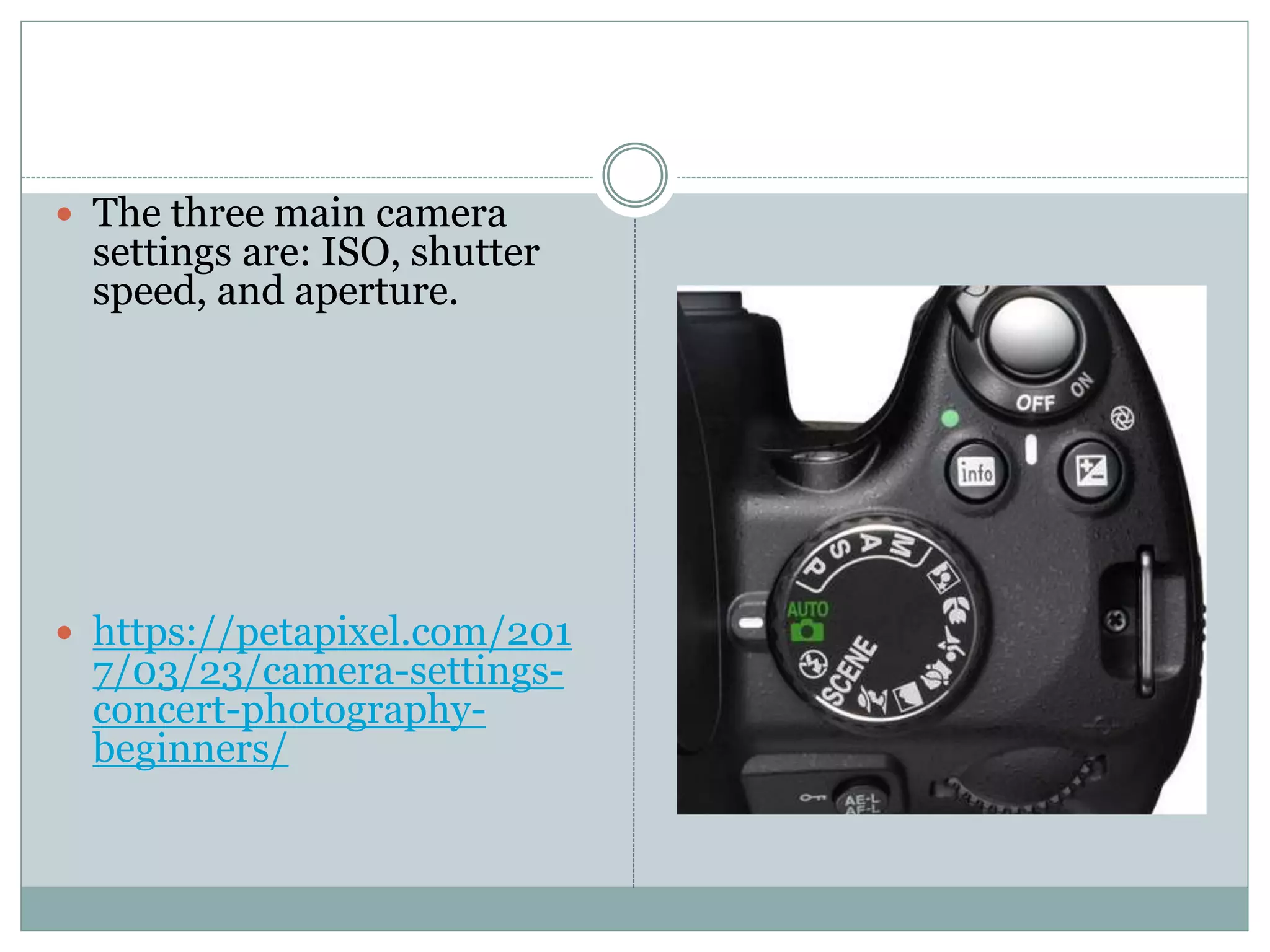 Relationship between camera settings | PPTX | Cameras and Camcorders | Consumer Electronics