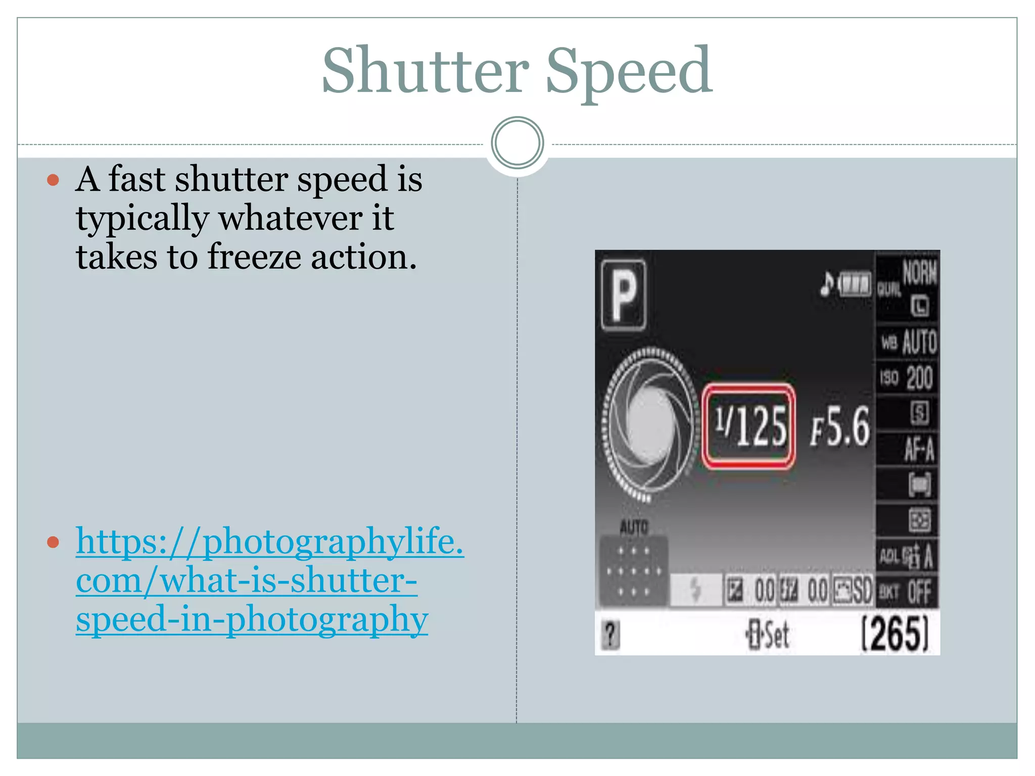 Relationship between camera settings | PPTX