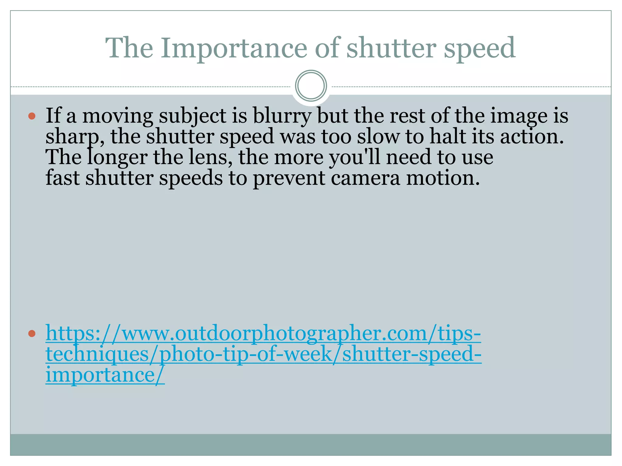 Relationship between camera settings | PPTX