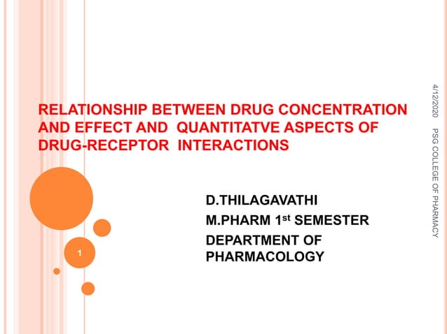 Relationship between drug concentration and effect and quantitative ...