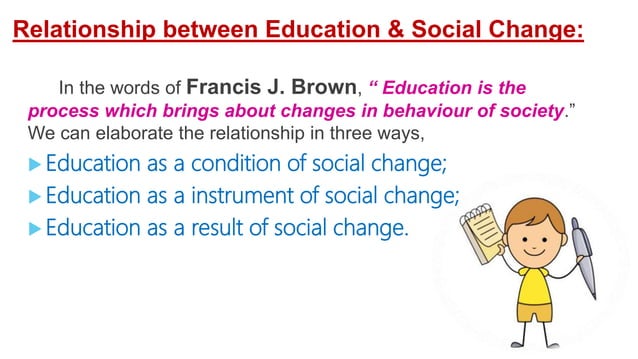 Relationship between education and social change | PPT | Education