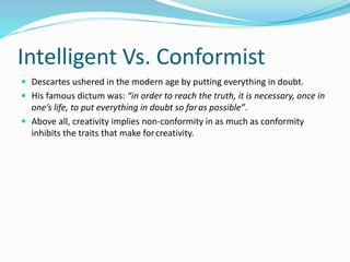 Relationship between education & creativity | PPT