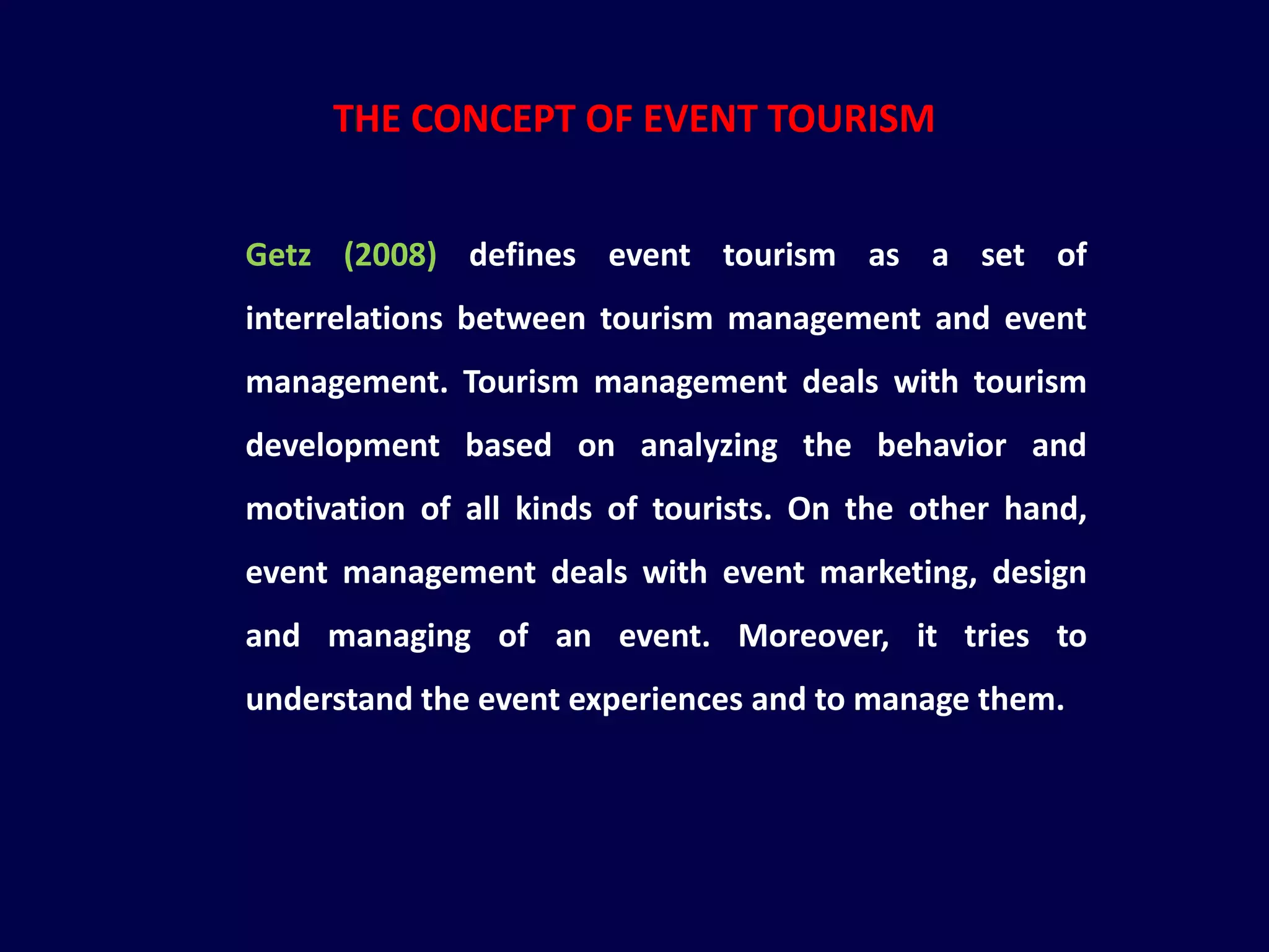 Relationship between event and tourism | PPTX