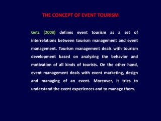 Relationship between event and tourism | PPTX