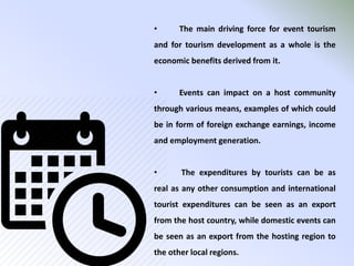 Relationship between event and tourism | PPTX