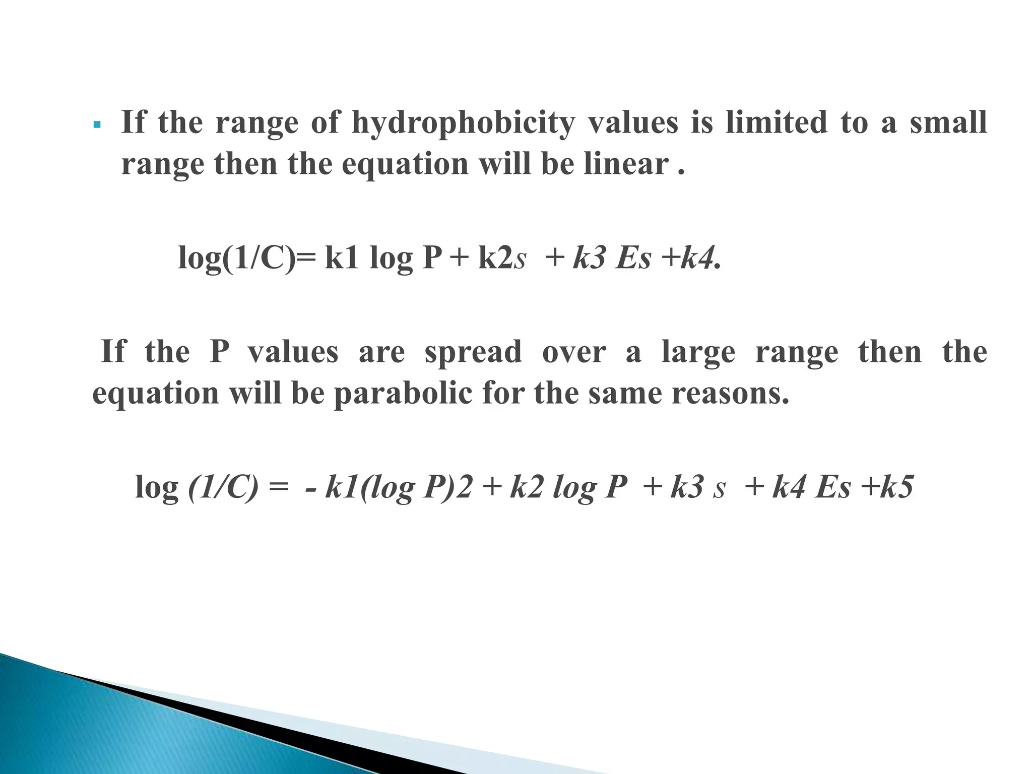 Relationship between hansch analysis and free wilson analysis | PPTX