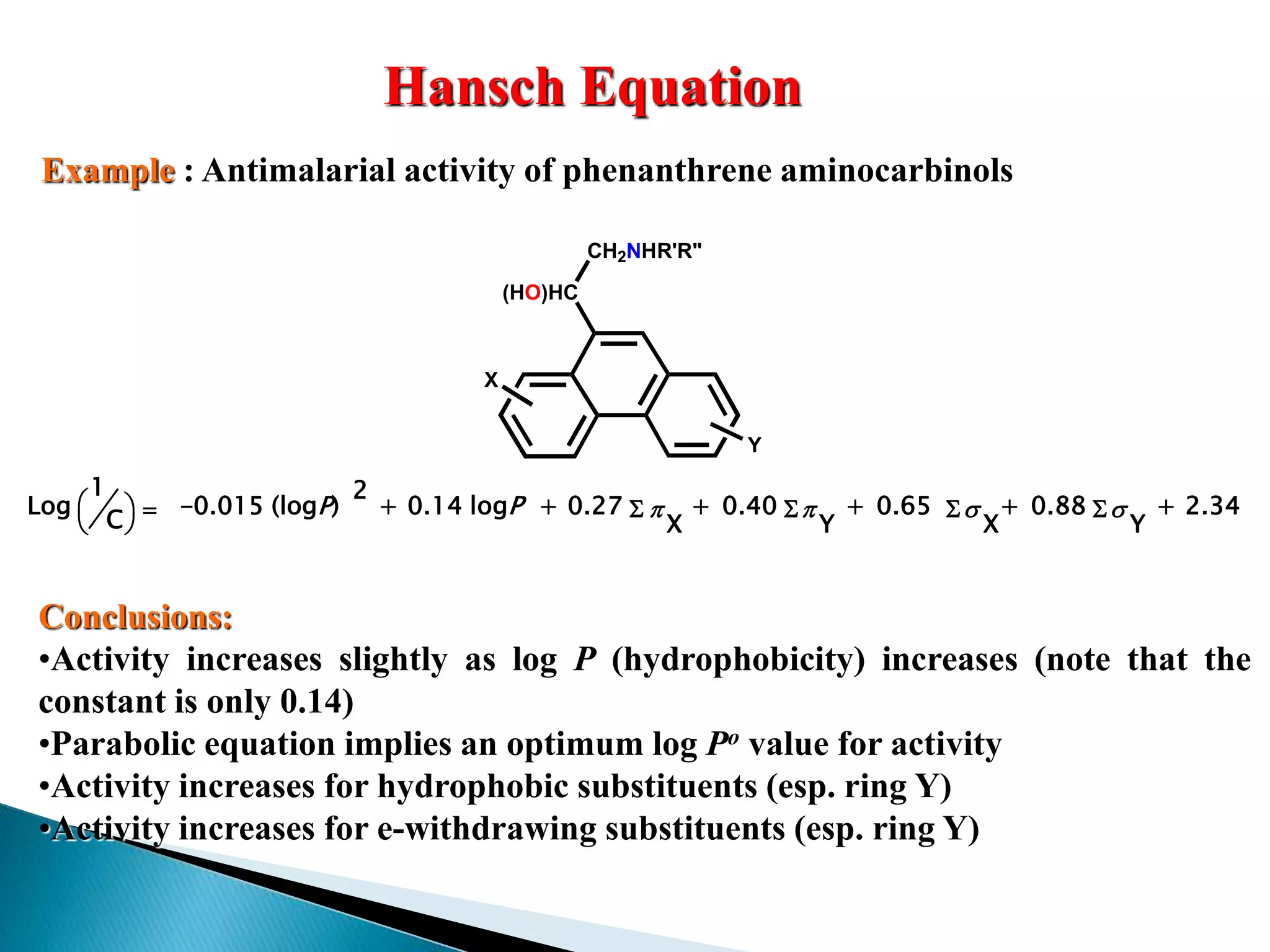 Relationship between hansch analysis and free wilson analysis | PPTX